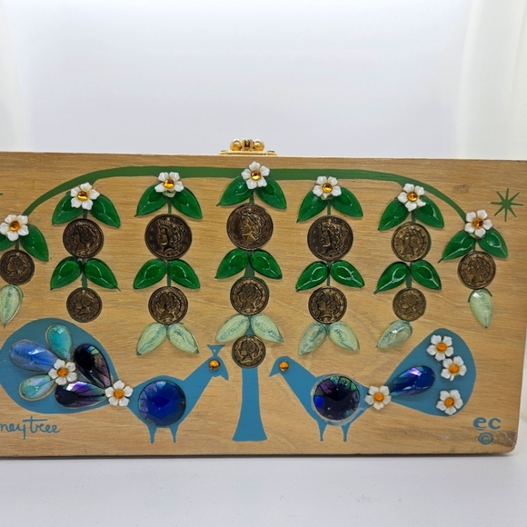 Enid Collins | Bags | Vintage Enid Collins Money Tree Wooden Boxbag ...